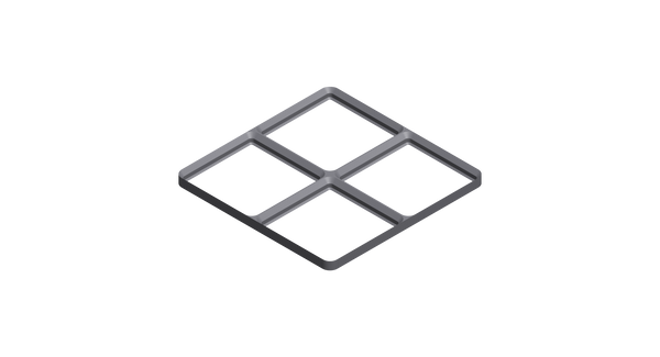 Gridfinity Frame Baseplate - 2x1 to 2x5 Grid – Prints and Planks