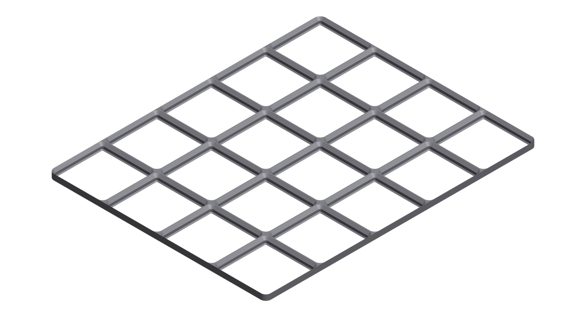 Gridfinity Frame Baseplate - 5x1 to 5x5 Grid – Prints and Planks