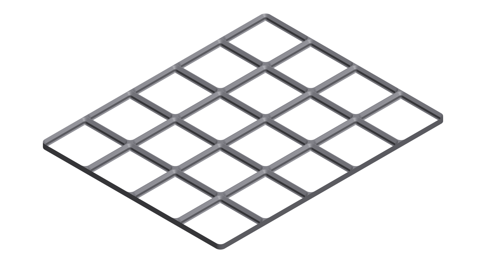 Gridfinity Frame Baseplate - 5x1 to 5x5 Grid – Prints and Planks
